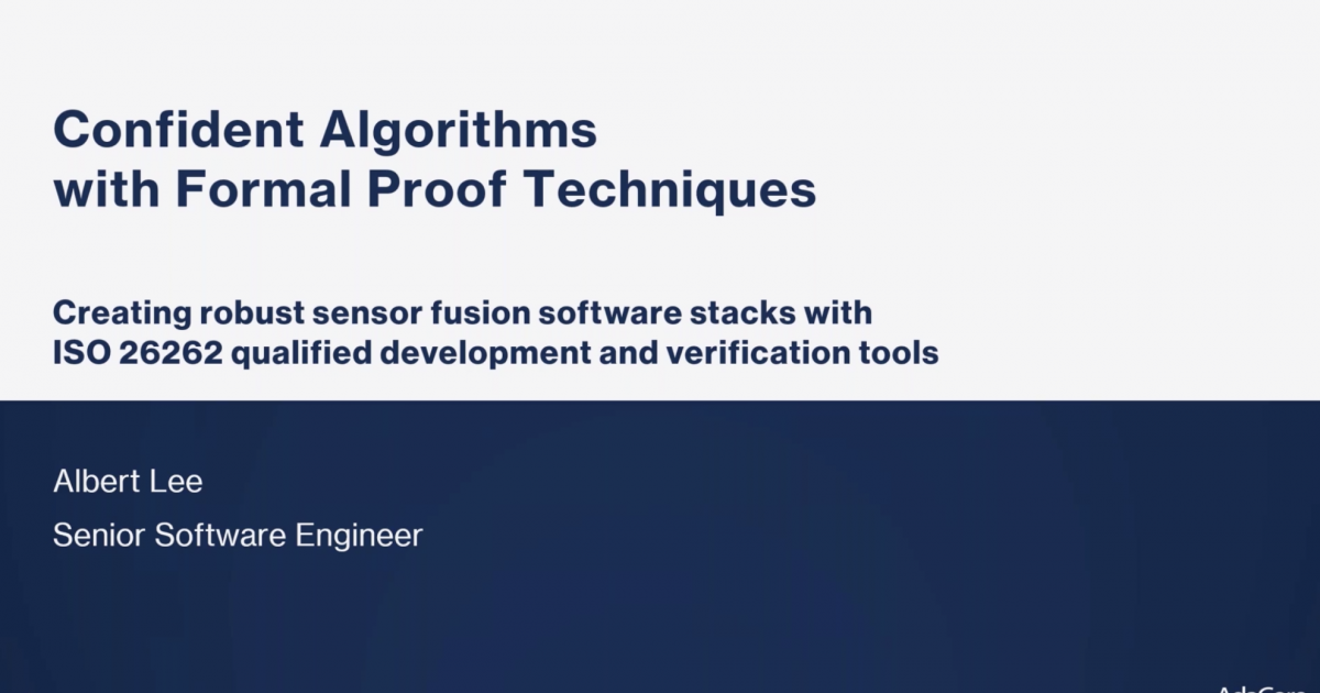 Confident Algorithms with Formal Proof Techniques | AdaCore Confident Algorithms with Formal Proof Techniques | AdaCore